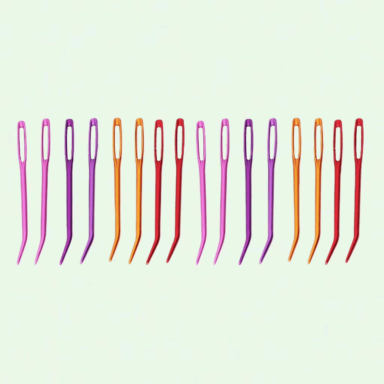 16pcs Jumbo Bent Eye Blunt Sewing Needles Set with Darning, Embroidery ...