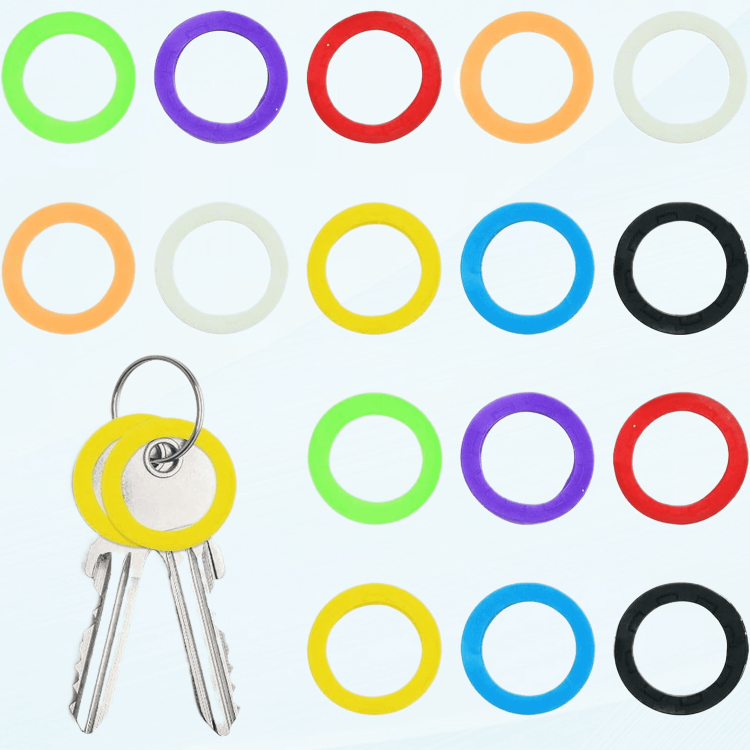 16pcs Key Caps Covers Key Cover Rubber Key caps Key Color Caps Flexible ...