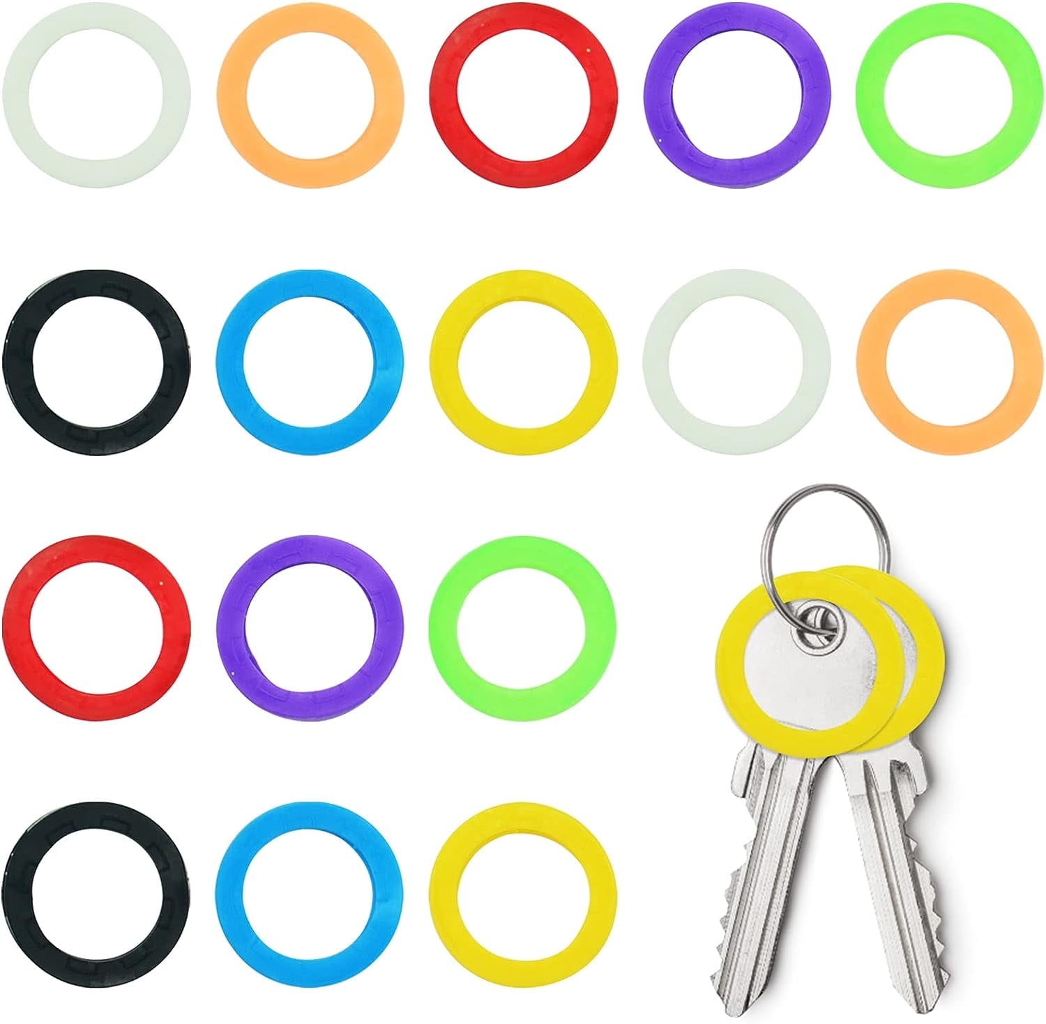 16pcs Key Caps Covers Key Cover Rubber Key caps Key Color Caps Flexible ...