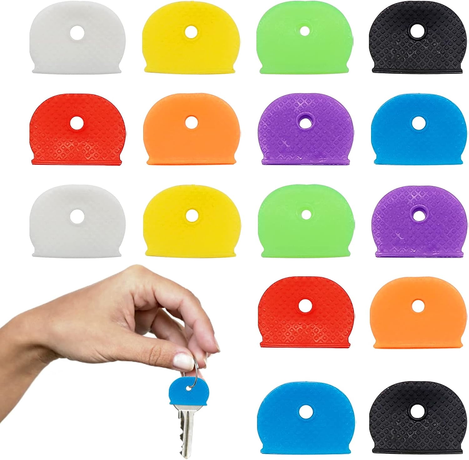 16pcs Key Caps Covers Key Cover Rubber Key caps Key Color Caps Flexible ...