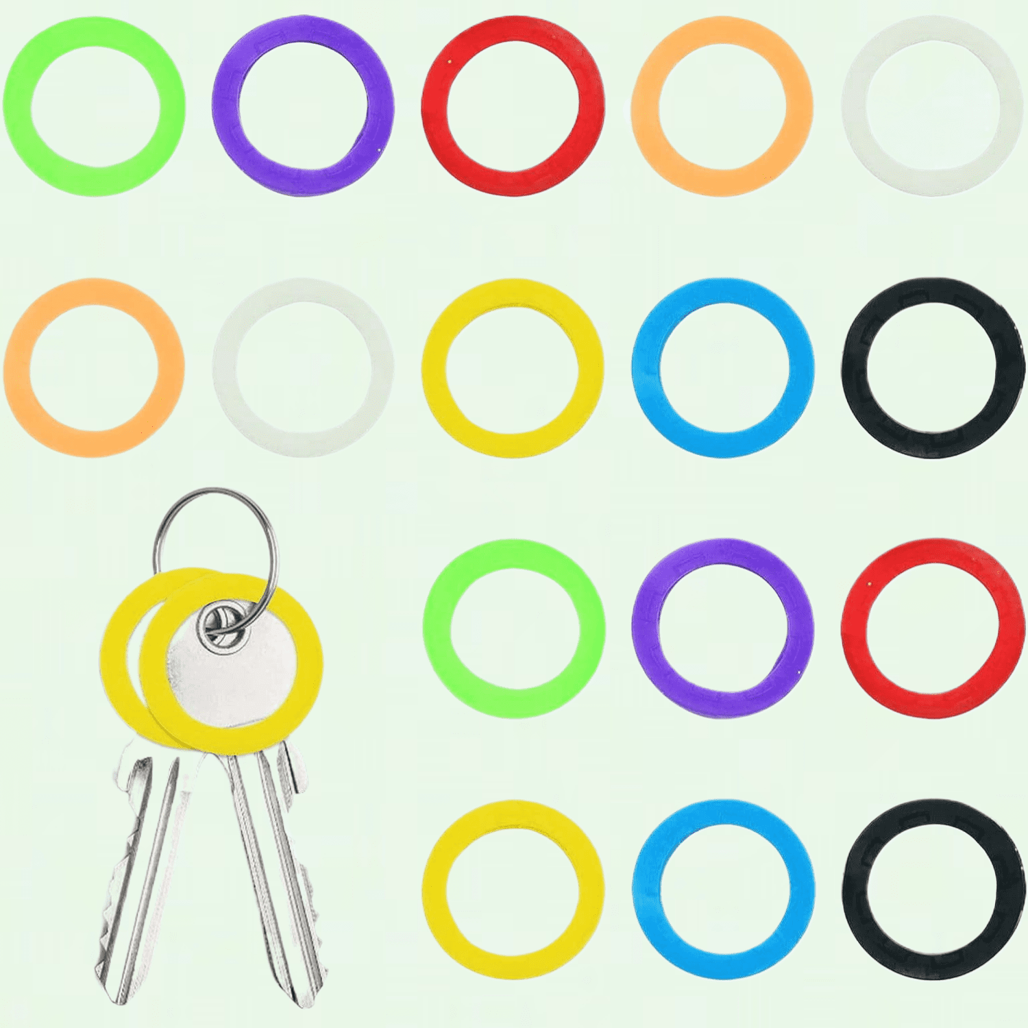 16pcs Key Caps Covers, Flexible Rubber Key Covers in 8 Colors - Walmart.com