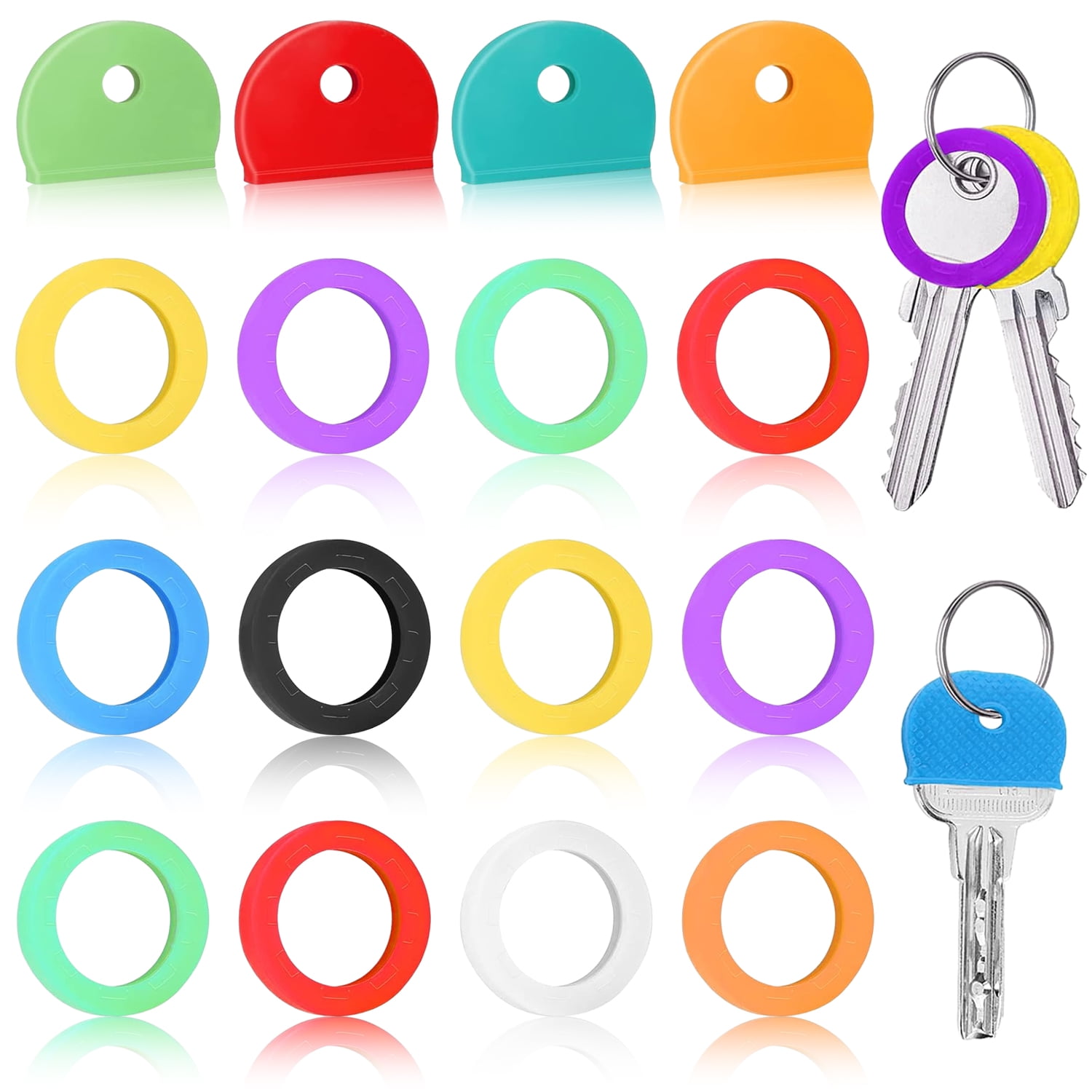 16pcs Key Covers Caps, Key Colour Caps, Flexible Key Covers, 12 Pcs ...
