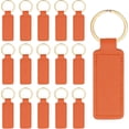 16pcs Leather Keychain Blanks,72mm Sublimation Blanks PU Key Chain ...