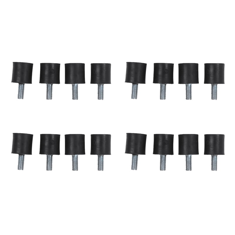 16pcs M5 Male Female Anti Vibration Rubber Mounts Isolators 15mm X 15mm ...