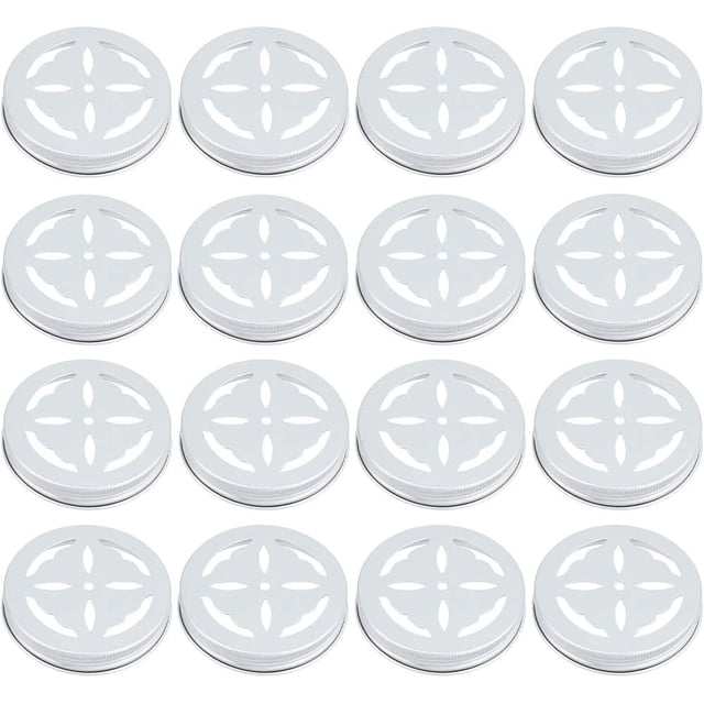 16pcs Mason Flower Jar Insert Lid Plants Organizer Frog Lids Butterflyl ...