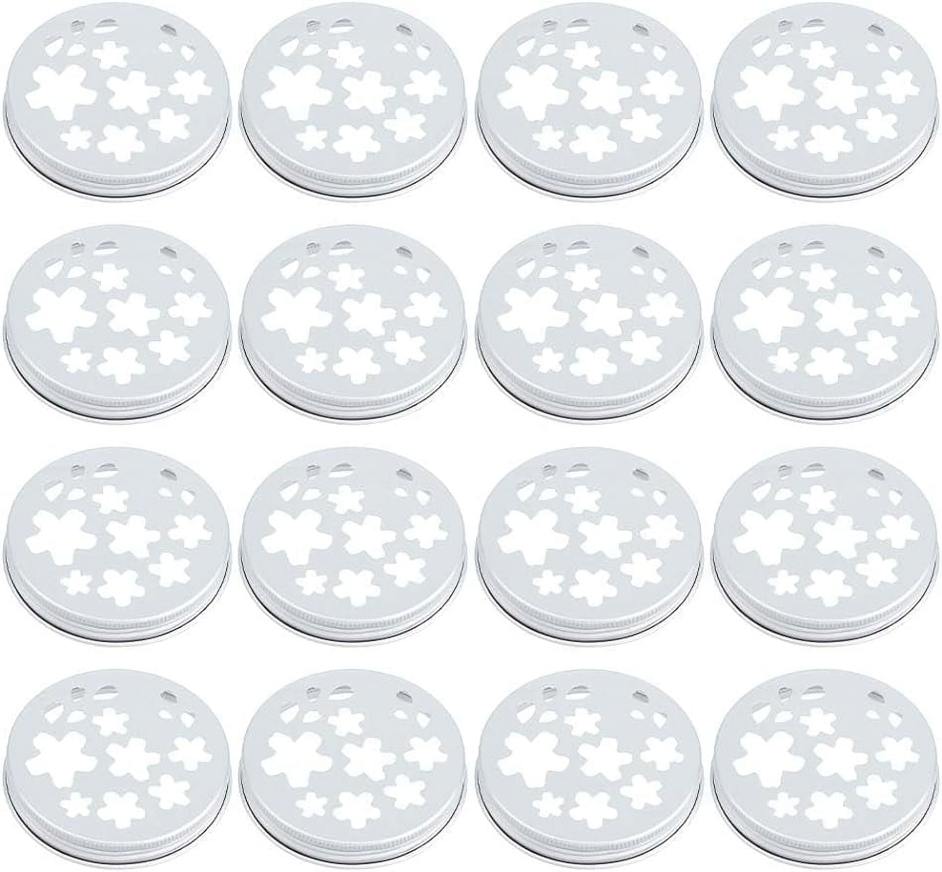16pcs Mason Flower Jar Insert Lid Plants Organizer Frog Lids Glass ...
