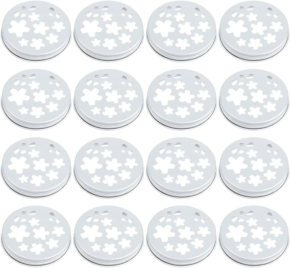 16pcs Mason Flower Jar Insert Lid Plants Organizer Frog Lids Glass ...