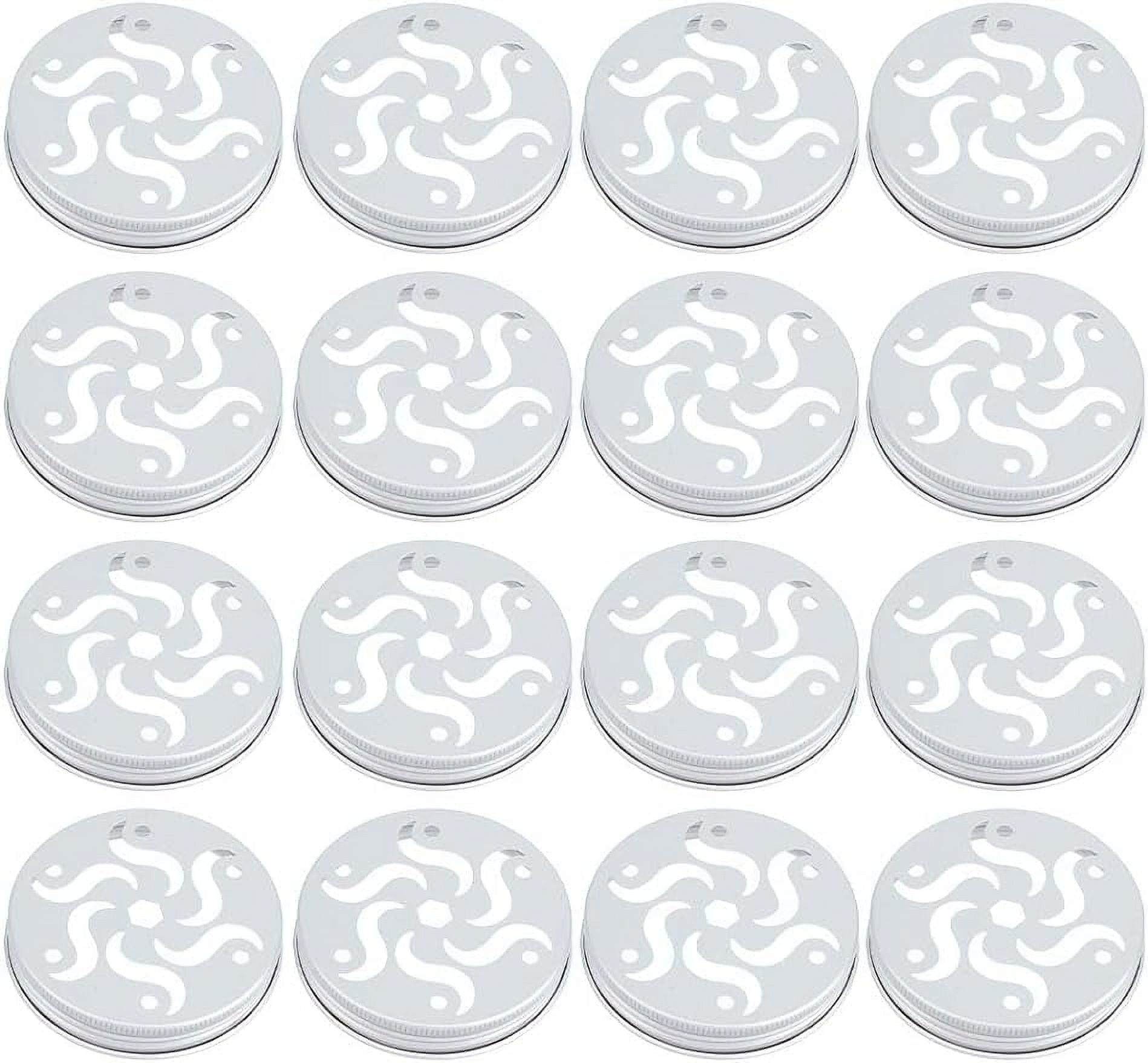 16pcs Mason Flower Jar Insert Lid Plants Organizer Frog Lids Windmill ...