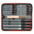 16pcs Metal Hand File Set Double Pattern Large Small Files with Brush ...