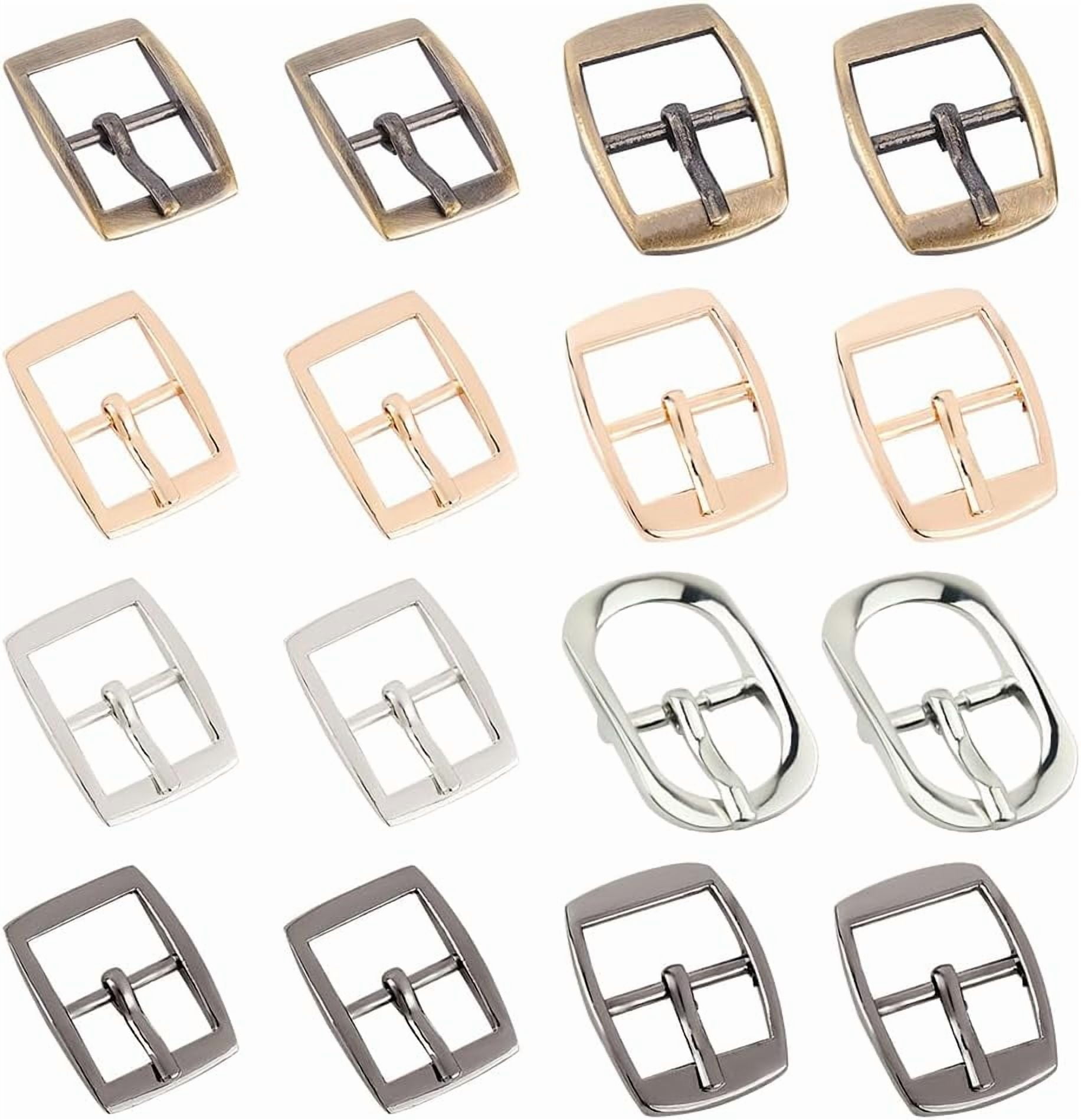 16pcs Metal Tri-Glide Slide Buckles Single Prong Buckles Rectangle ...
