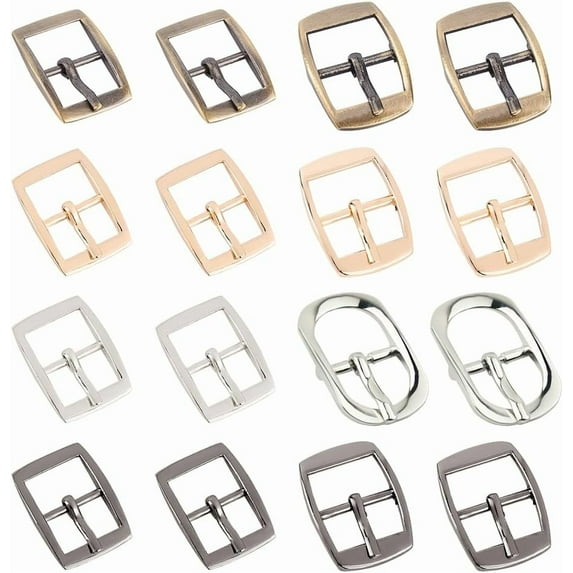 16pcs Metal Tri-Glide Slide Buckles Single Prong Buckles Rectangle ...