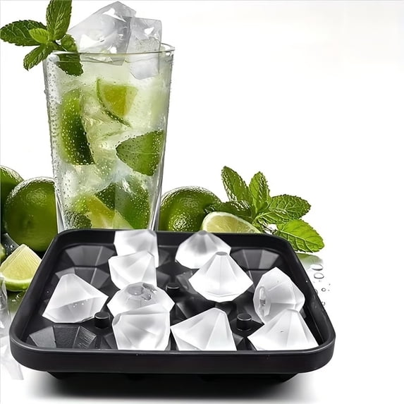 16pcs Mini Diamond Ice Cube Tray - Fun Shaped Silicone Ice Cube Mold ...