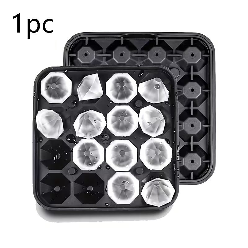 16pcs Mini Diamond Ice Cube Tray - Fun Silicone Mold for Unique Ice ...