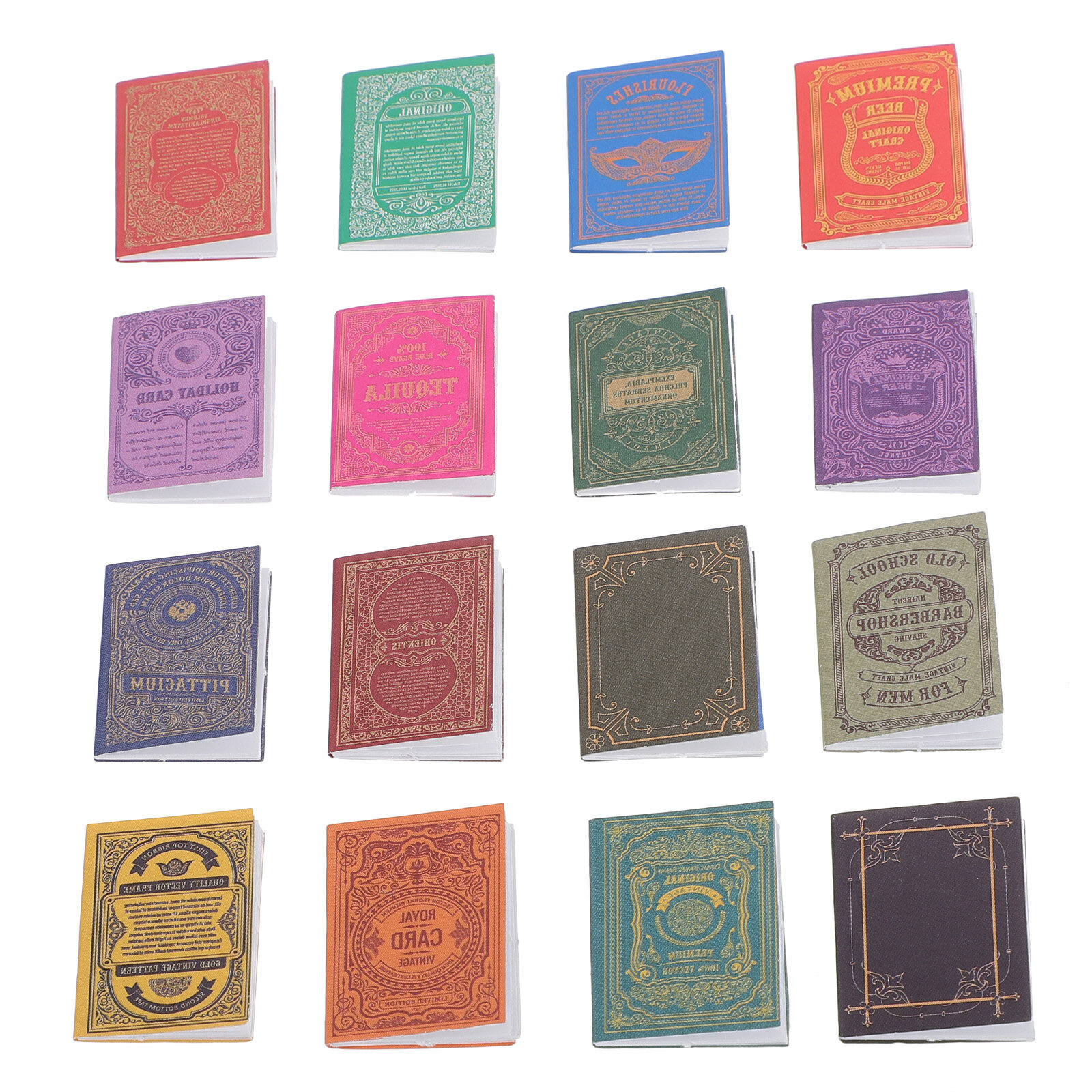 TAILTOSS Miniature Books Assorted Color 16Pcs 0.98x0.75x0.08In Kids Toy ...