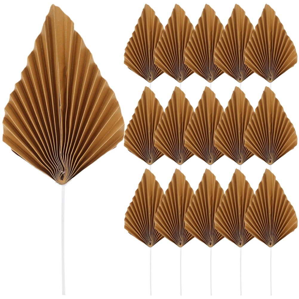 16pcs Palm Leaves Cupcake Toppers Party Dessert Topper Birthday Cake ...