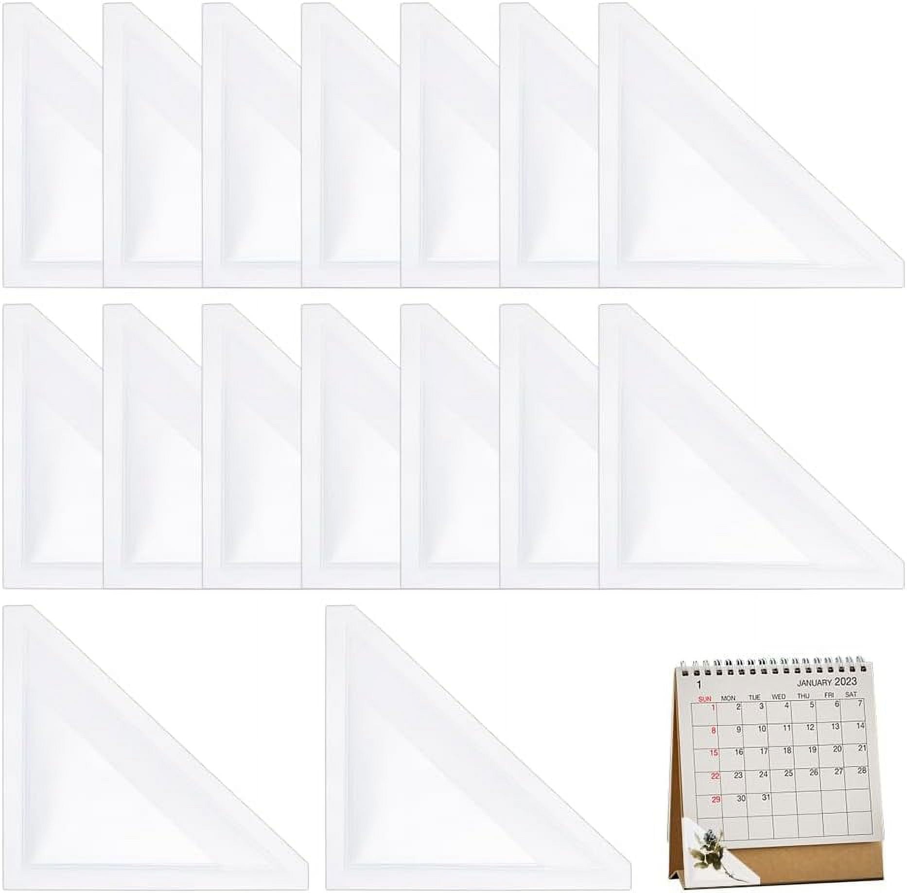16pcs Peel and Stick Calendar Corners Adhesive Clear Corner Pockets 4x4 ...