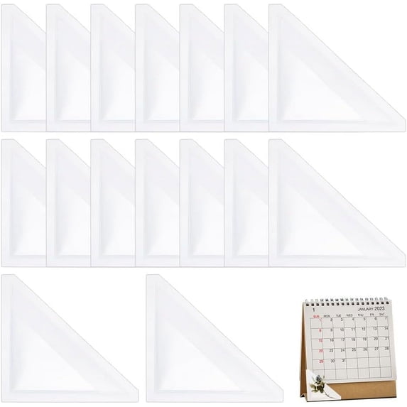 16pcs Peel and Stick Clear Calendar Corners 4x4 Inch Triangle Planners ...