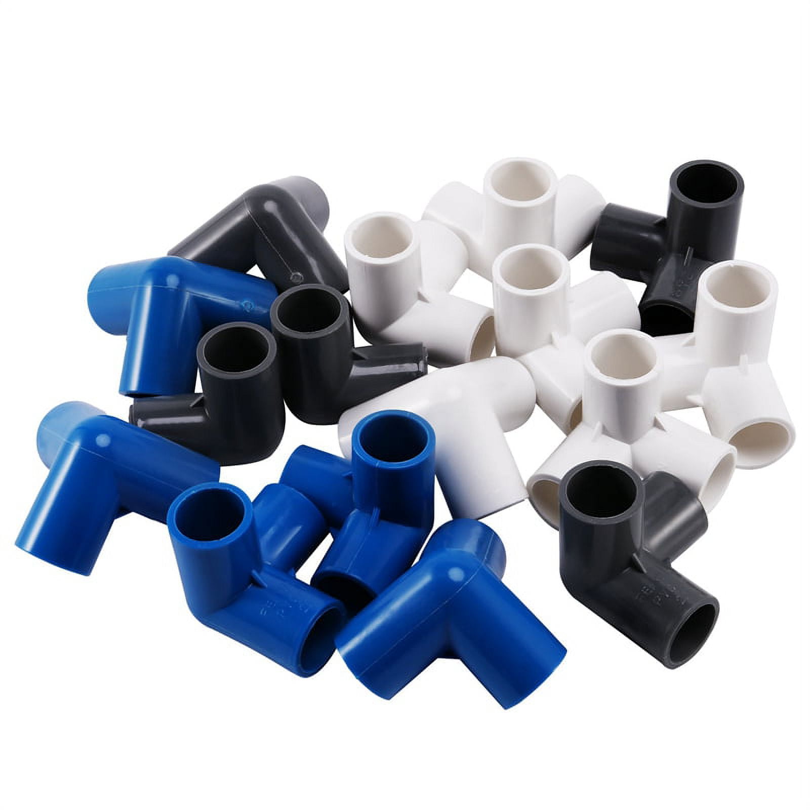 16pcs Plastic PVC 20mm Hose Tee Connector 3 Way Joint For Garden ...