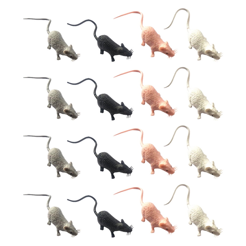 16pcs Realistic Mouse Prop Lifelike Plastic Mouse Figurines Halloween ...