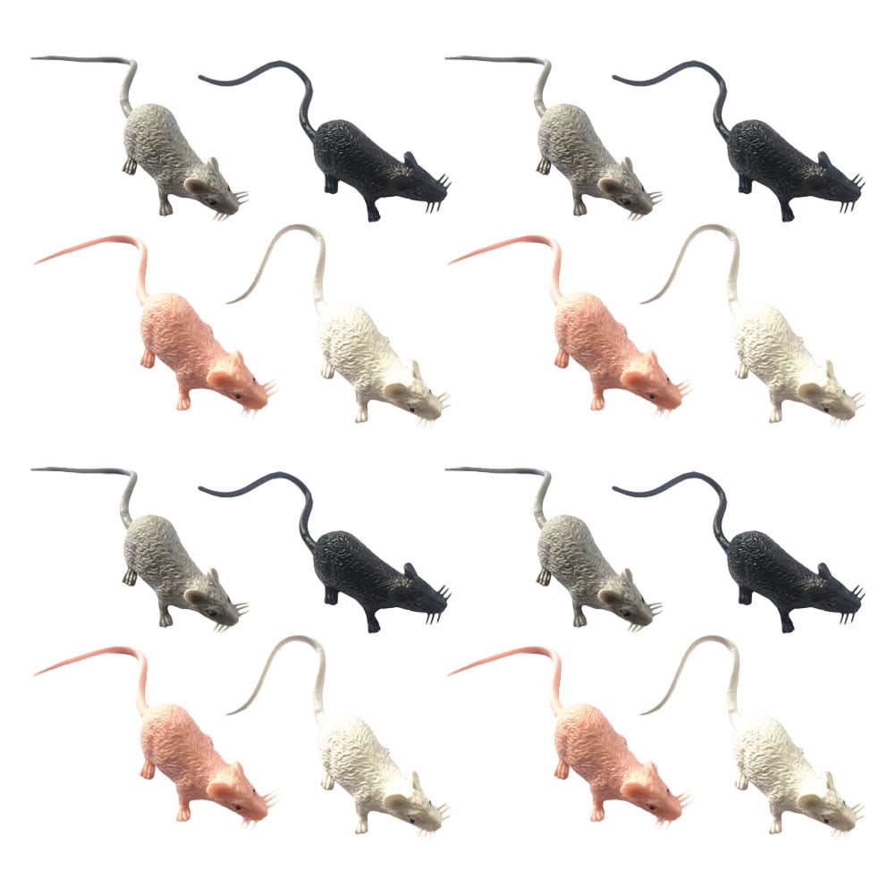 16pcs Realistic Plastic Mouse Models Miniature Mice Figurines Mini Rats ...
