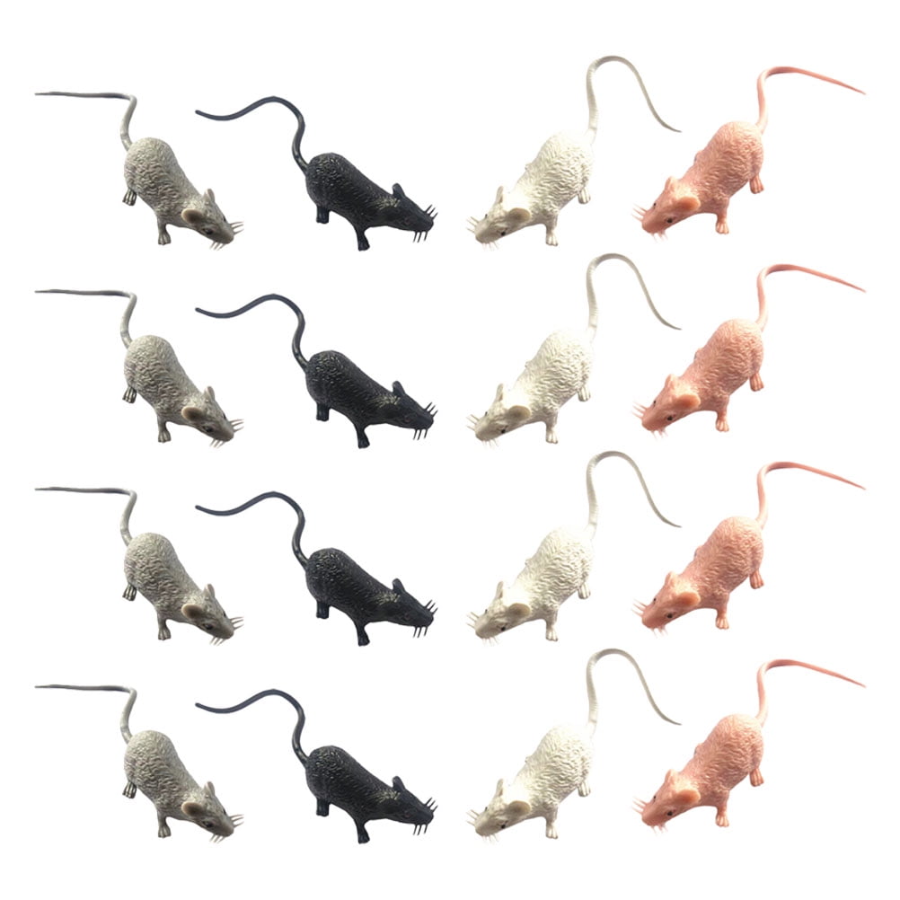 16pcs Realistic Plastic Mouse Models Miniature Mice Figurines Mini Rats ...