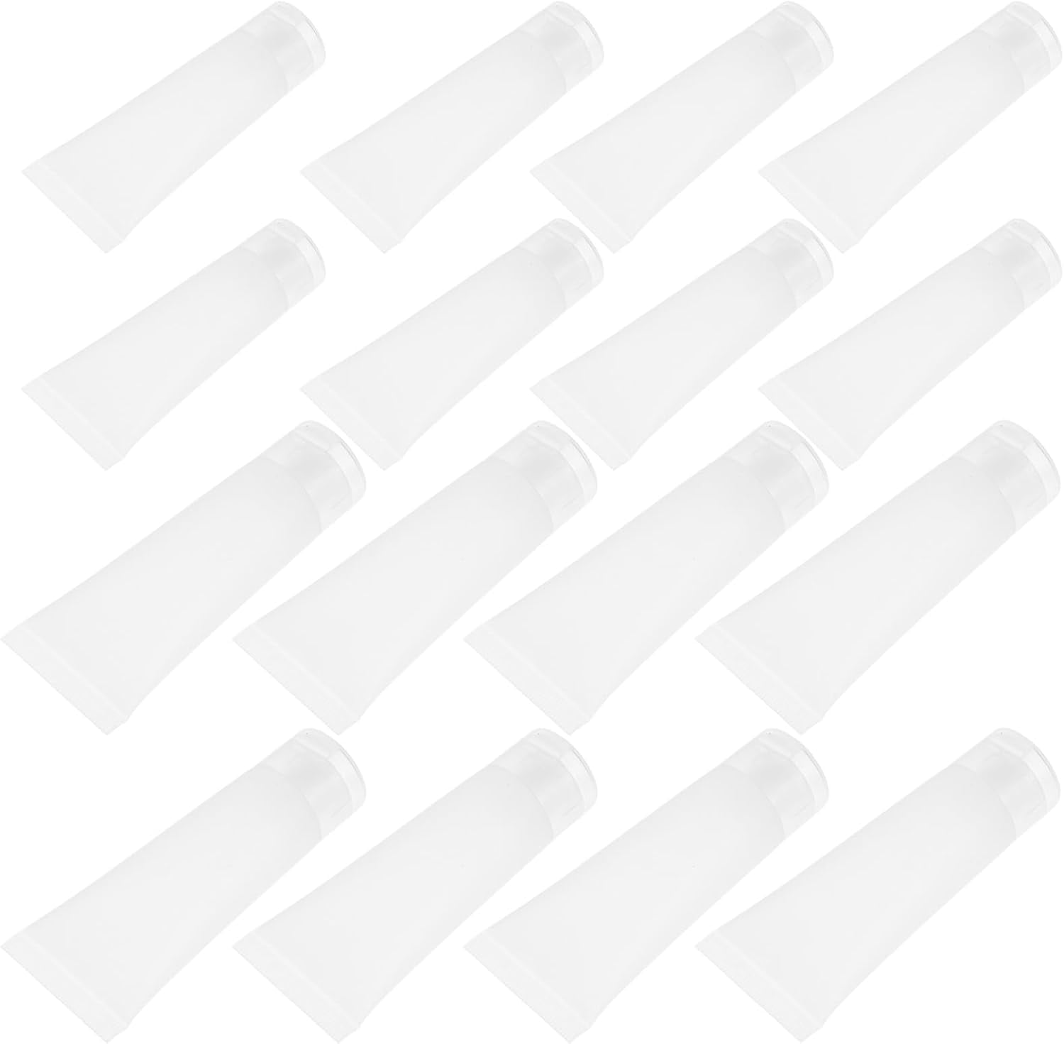 16pcs Refillable Cream Sample Tubes and Lotion Squeeze Bottles with ...
