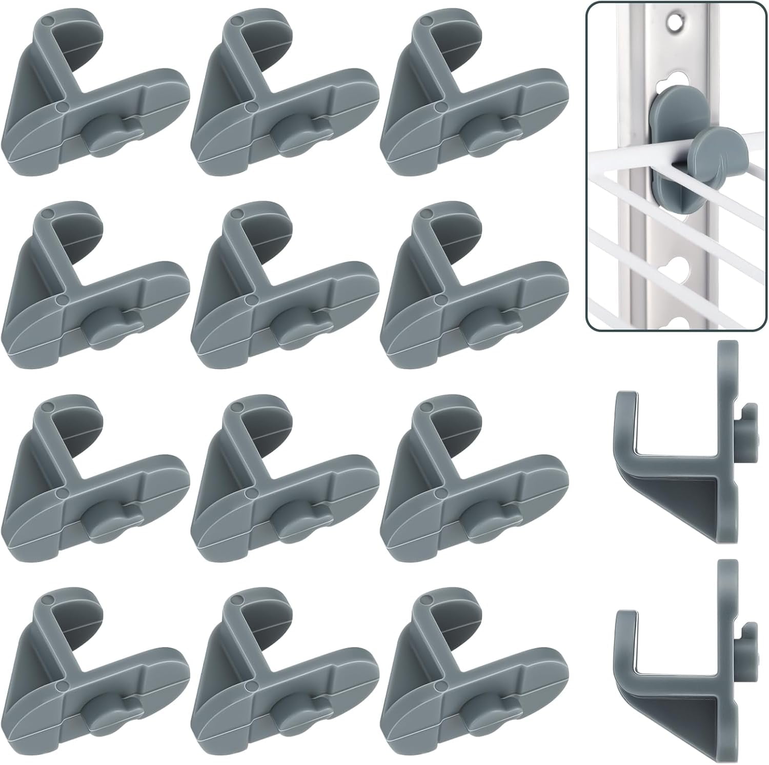 16pcs Refrigerator Shelf Clips Freezer Plastic Replacement Shelf Clips ...