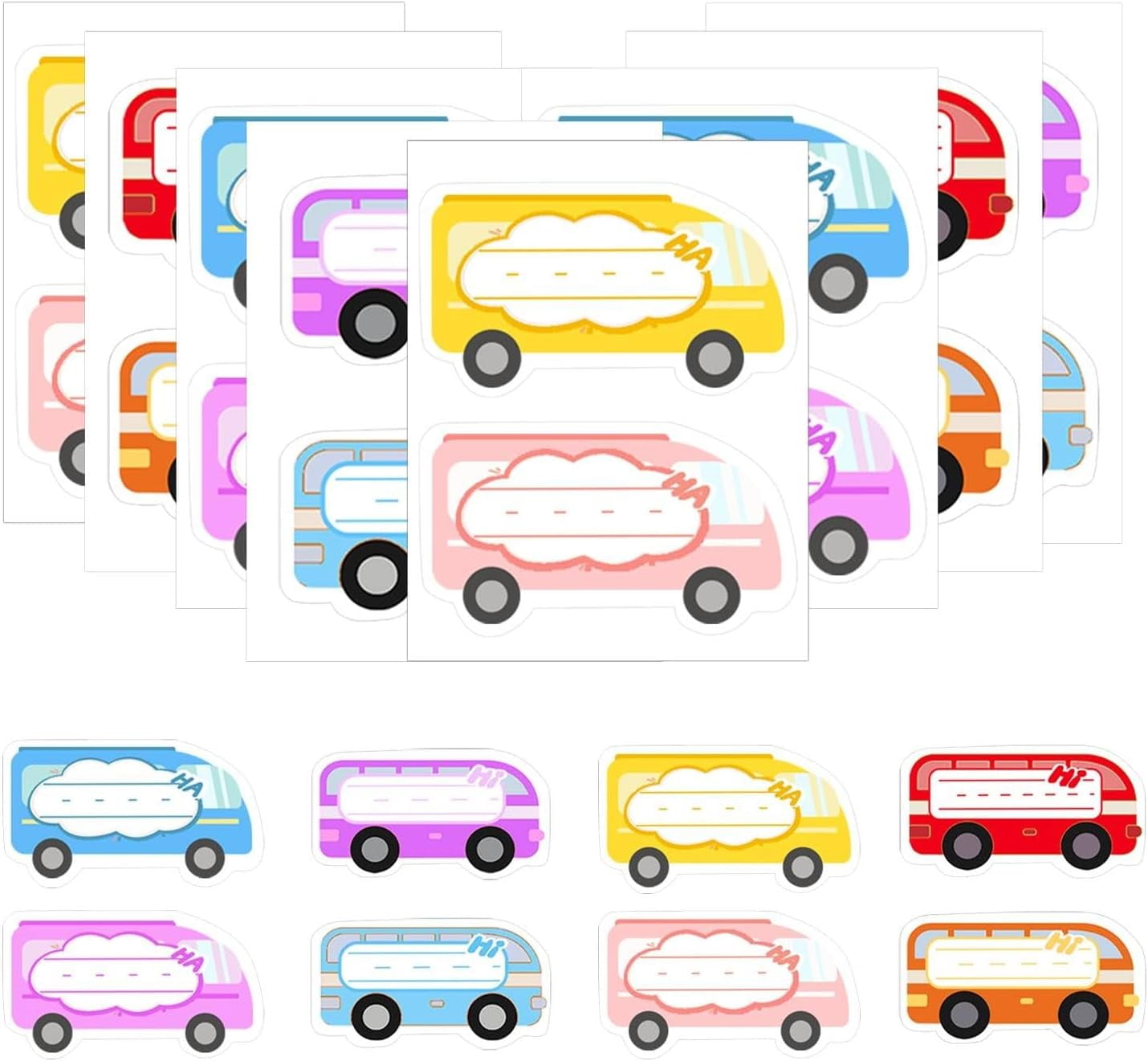 16pcs School Bus Name Plates Tags Desk Name Tags 4x8 Inch Plates ...