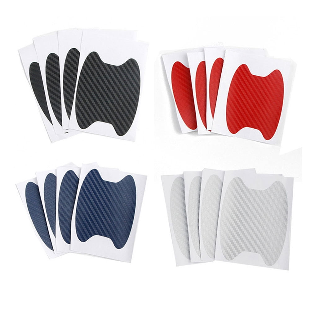 16pcs/Set Carbon Fiber Texture Car Door Handle Cup Scratch Protective ...