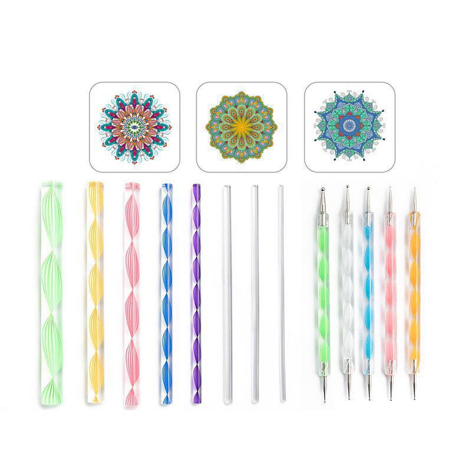 16pcs/Set Mandala Art Kit with Dotting Tools Acrylic Sticks & Templates ...