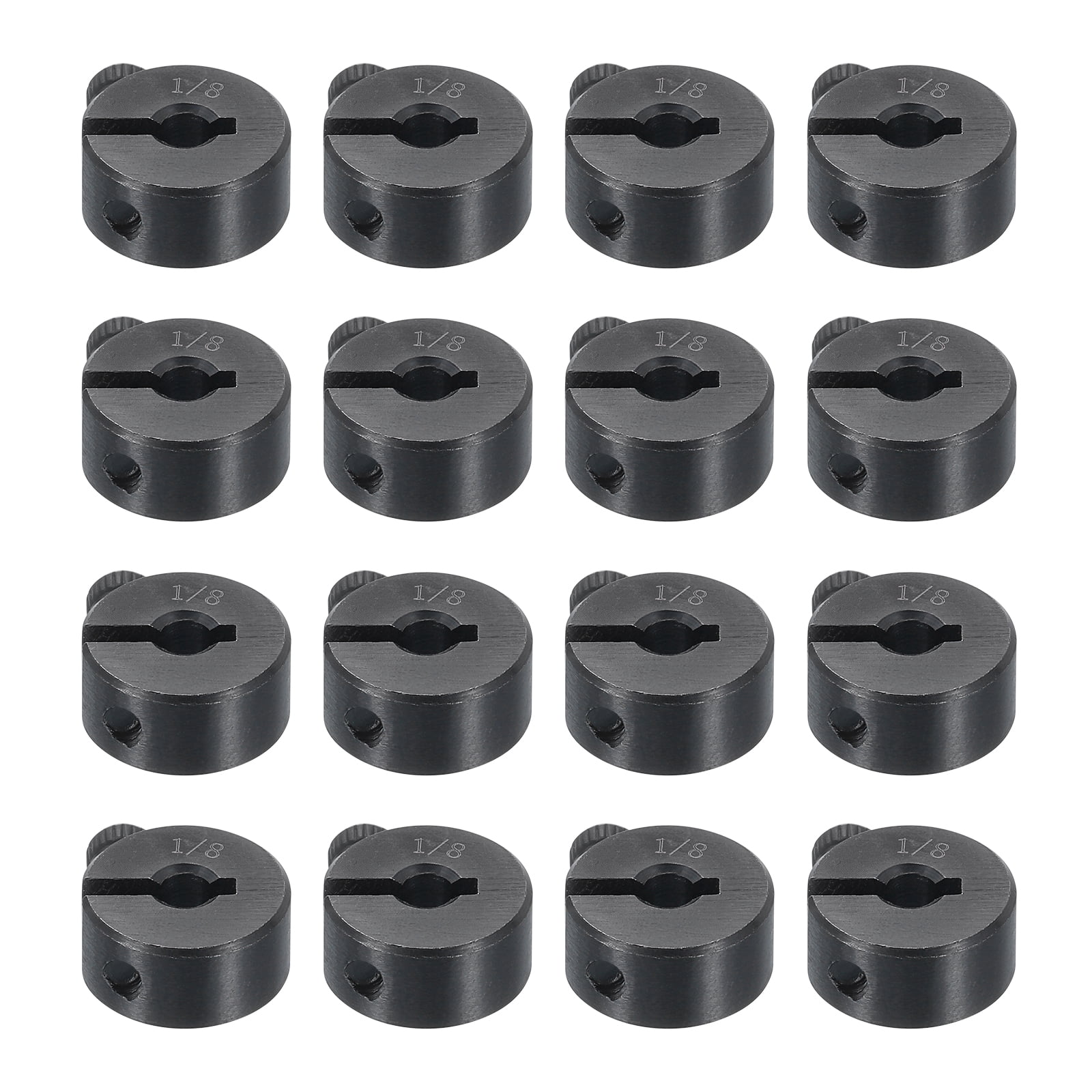 16pcs Single Split Shaft Collar 1/8" Bore One-Piece Clamping Collar ...