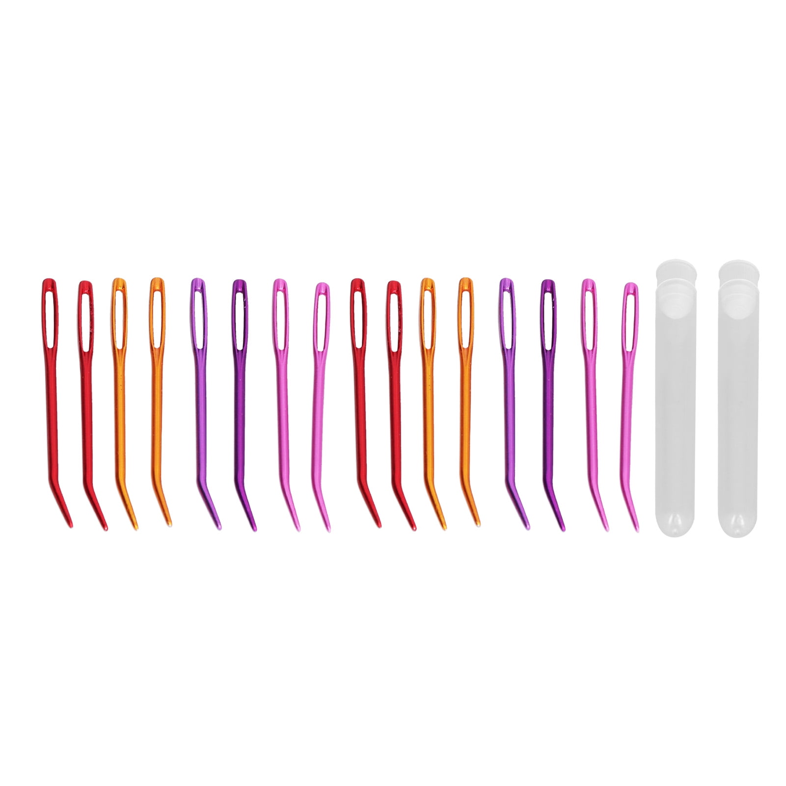 16pcs Tapestry Needles Big Eye Bent Tip Knitting Needles with Storage ...