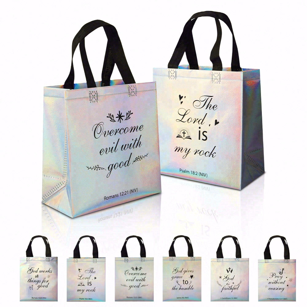 16pcs laser Bible gift packaging bags, gift bags with good wishes, non ...