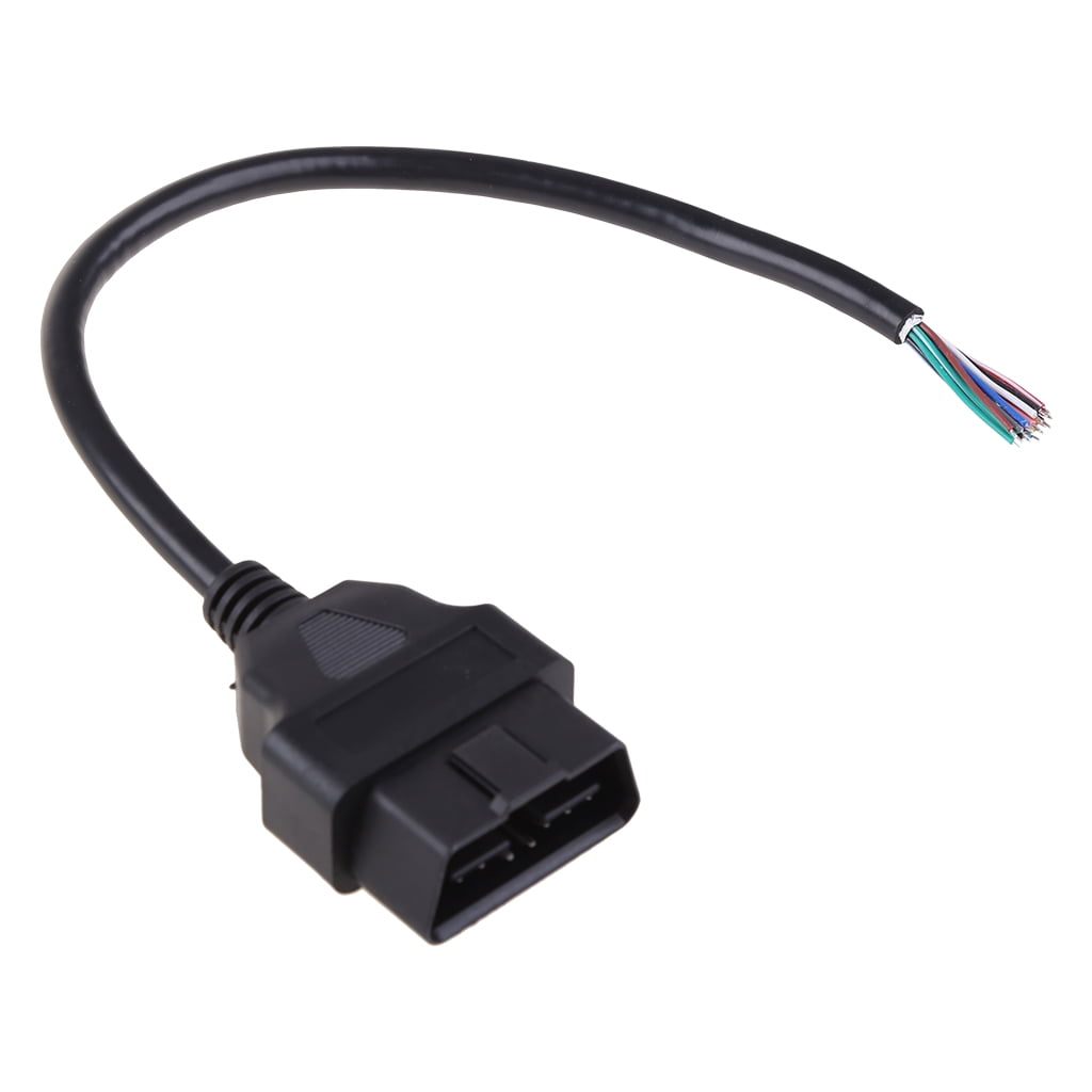 16pin OBD2 Male Connector to Opening OBD Cable OBDII ODB2 16 Pin OBD 2 ...