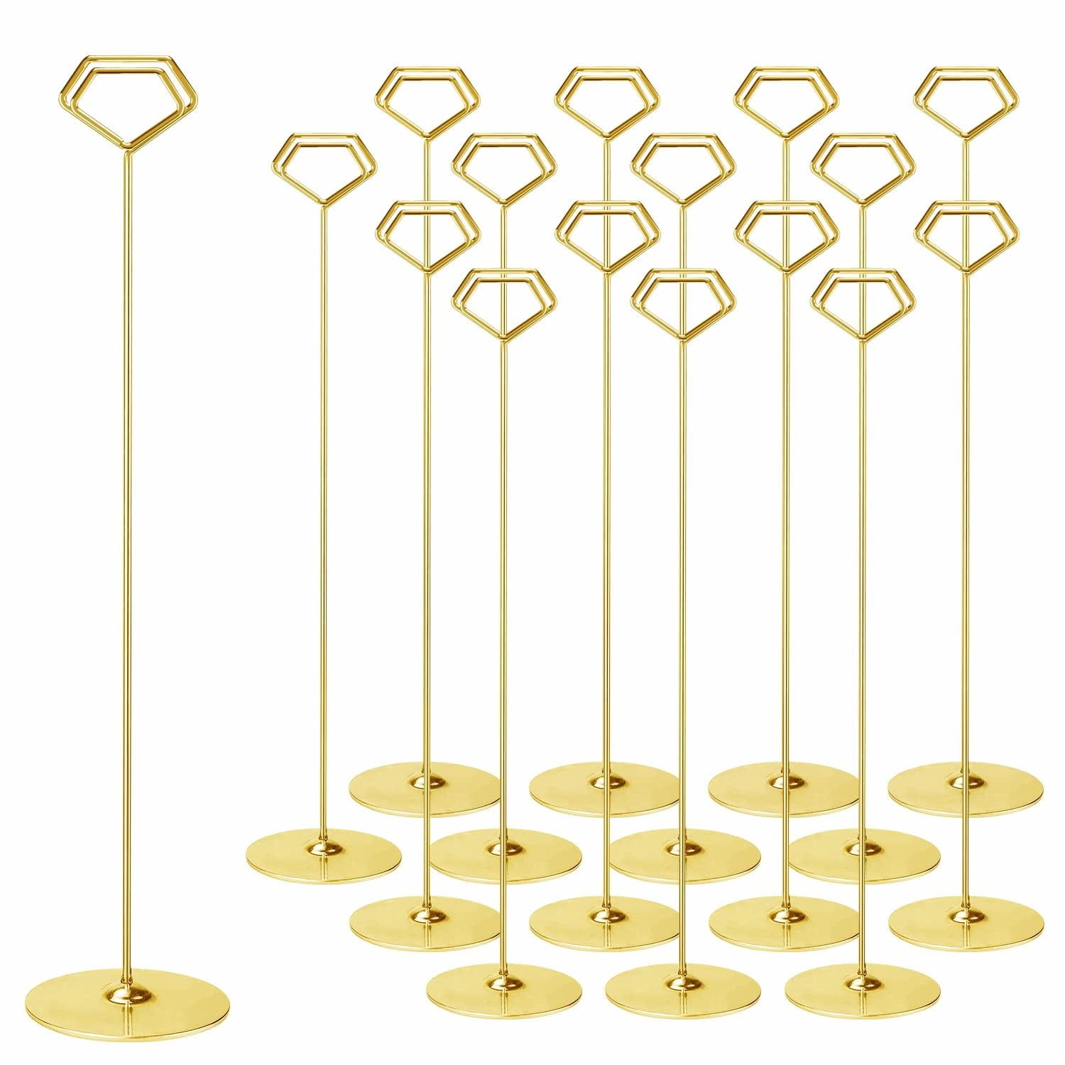16pk Diamond Gold 12 Inch Table Number Holders Wedding Decor Sign ...