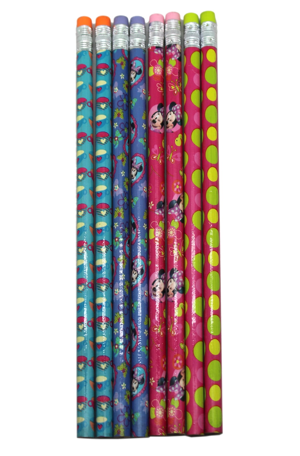 16pk Disney Minnie Mouse Pencil Set - Bright Pink and Blue Exterior ...