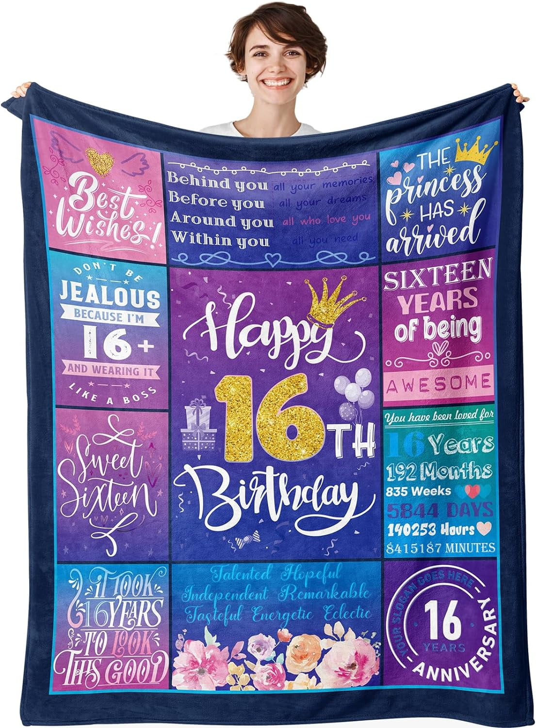 16th Birthday Blanket Gifts for Girls 16th Birthday Gift Ideas Sweet 16 ...