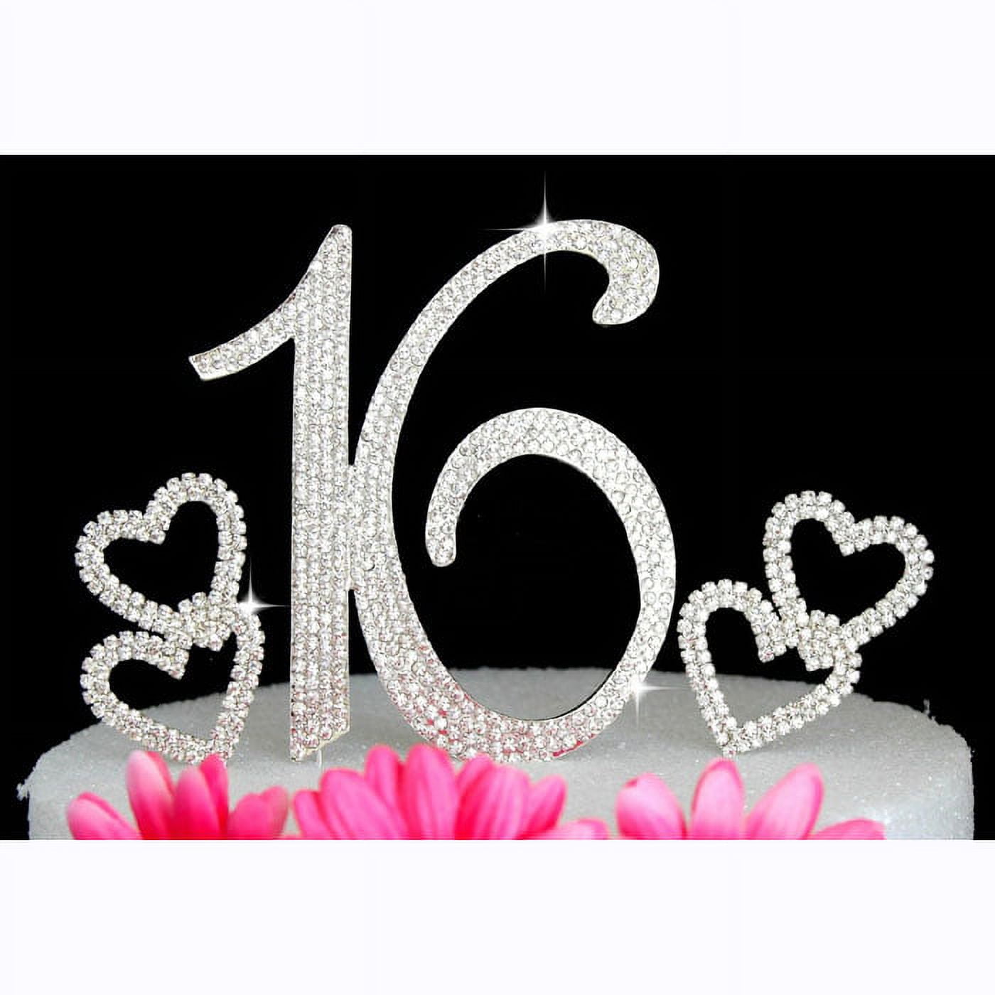 16th Birthday Cake Topper Sweet Sixteen Bling Birthday Caketop with ...