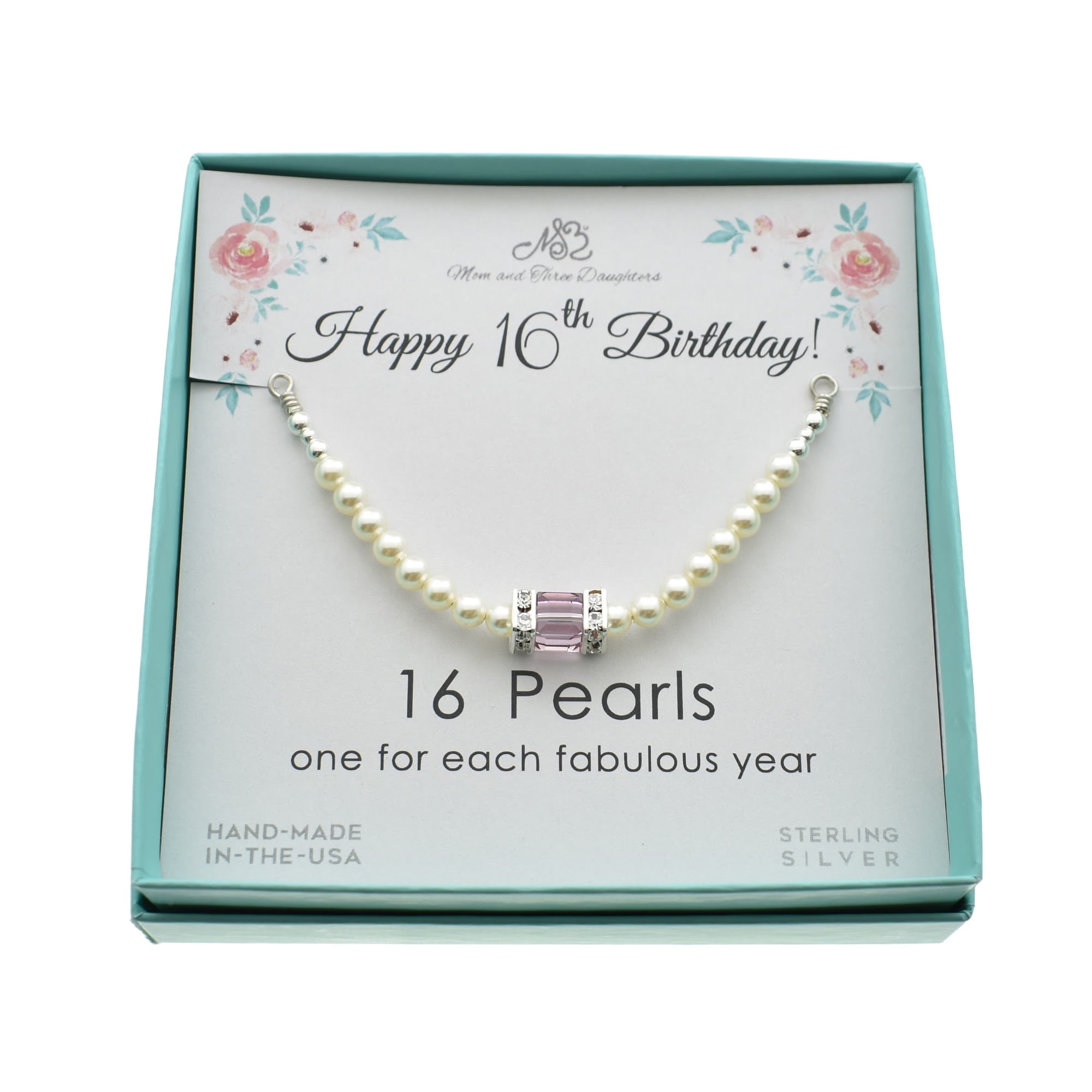 Free Shipping! 16th Birthday Gift. Birthstone Necklace. Sweet 16 ...