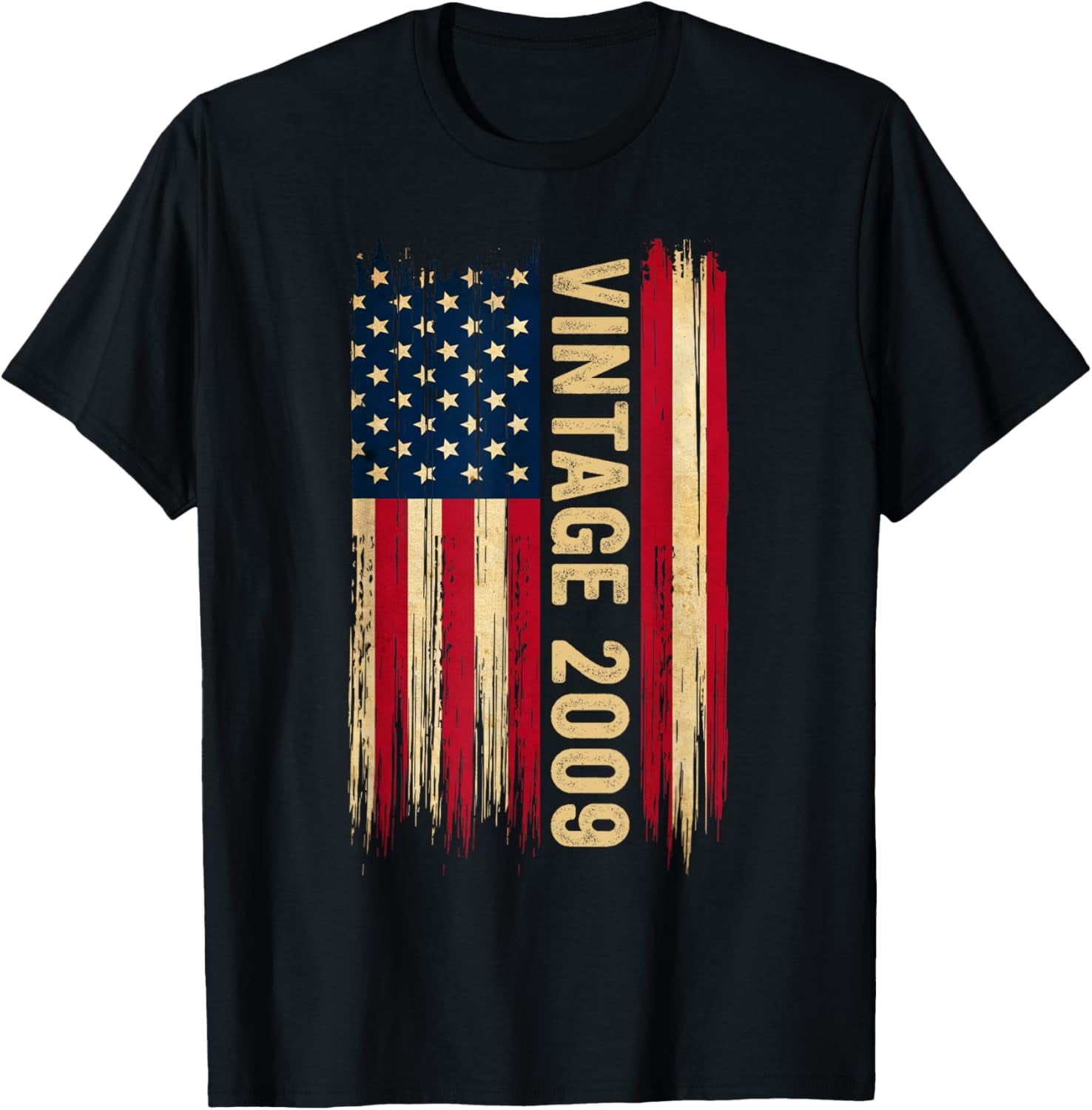 16th Birthday Gifts Vintage 2009 American Flag 16 Years Old T-Shirt ...
