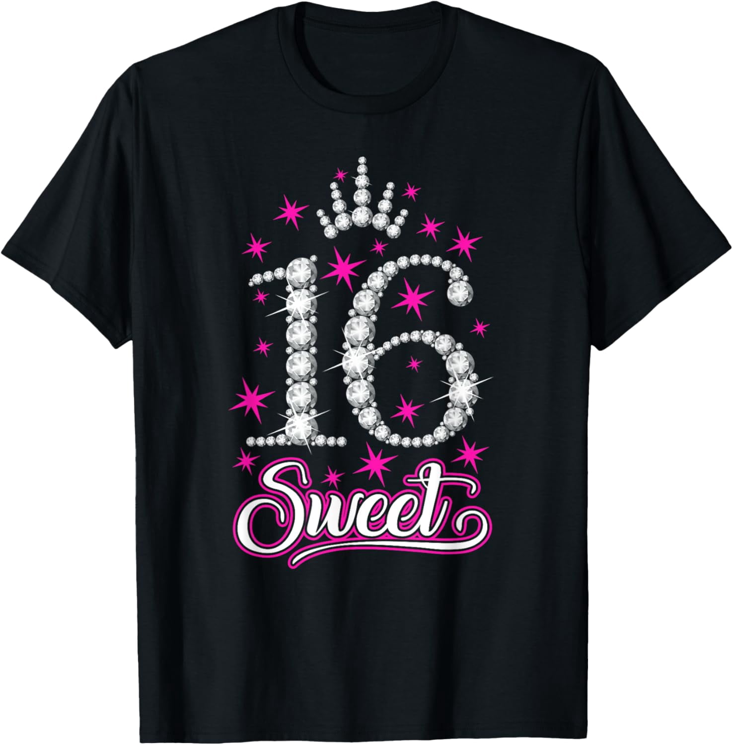 16th Birthday. Sweet Sixteen girl's T-Shirt - Walmart.com
