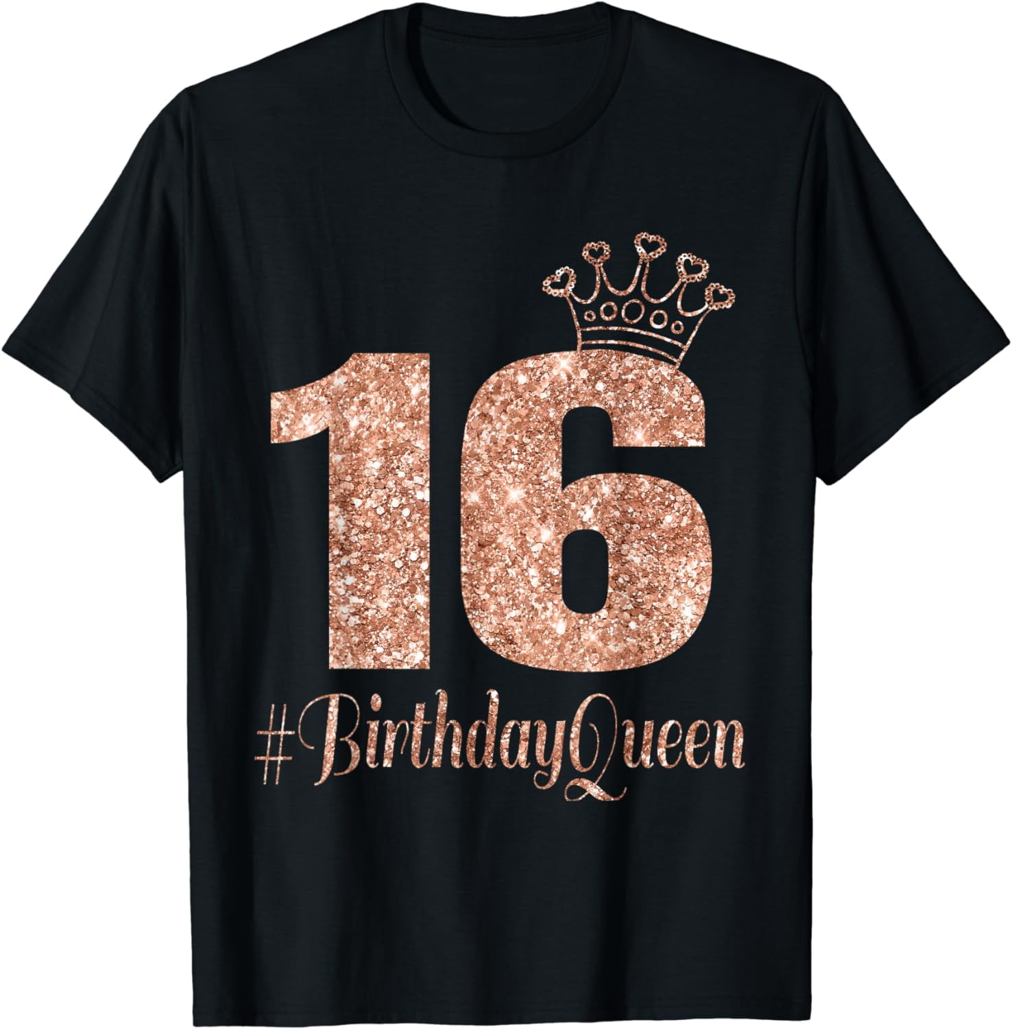 16th Birthday Teen Sweet Sixteen 16 Rose Cotton T-Shirt - Walmart.com