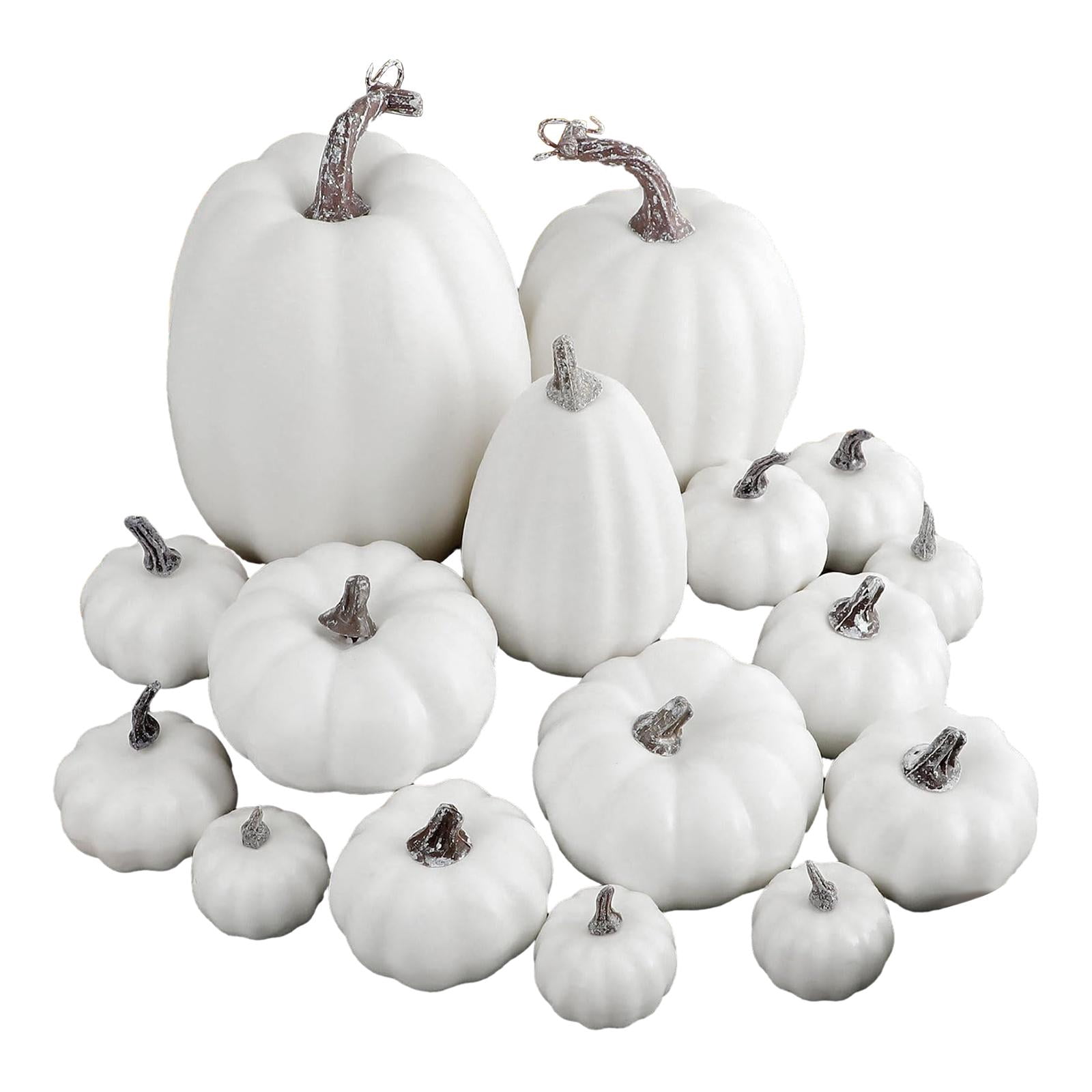 16x Artificial Pumpkins/ Fall Harvest Decorative Pumpkins/ Foam ...