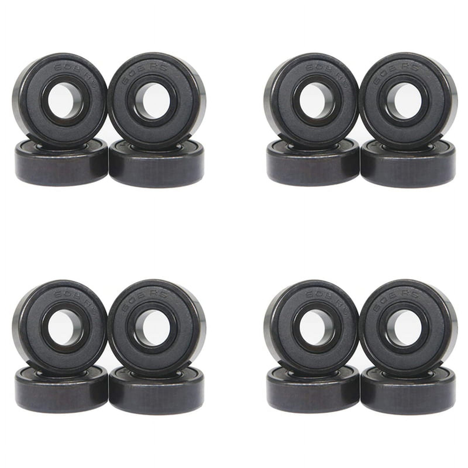 16x High-Speed 608RS Hybrid Black Ceramic Bearings Bearings Ceramic ...