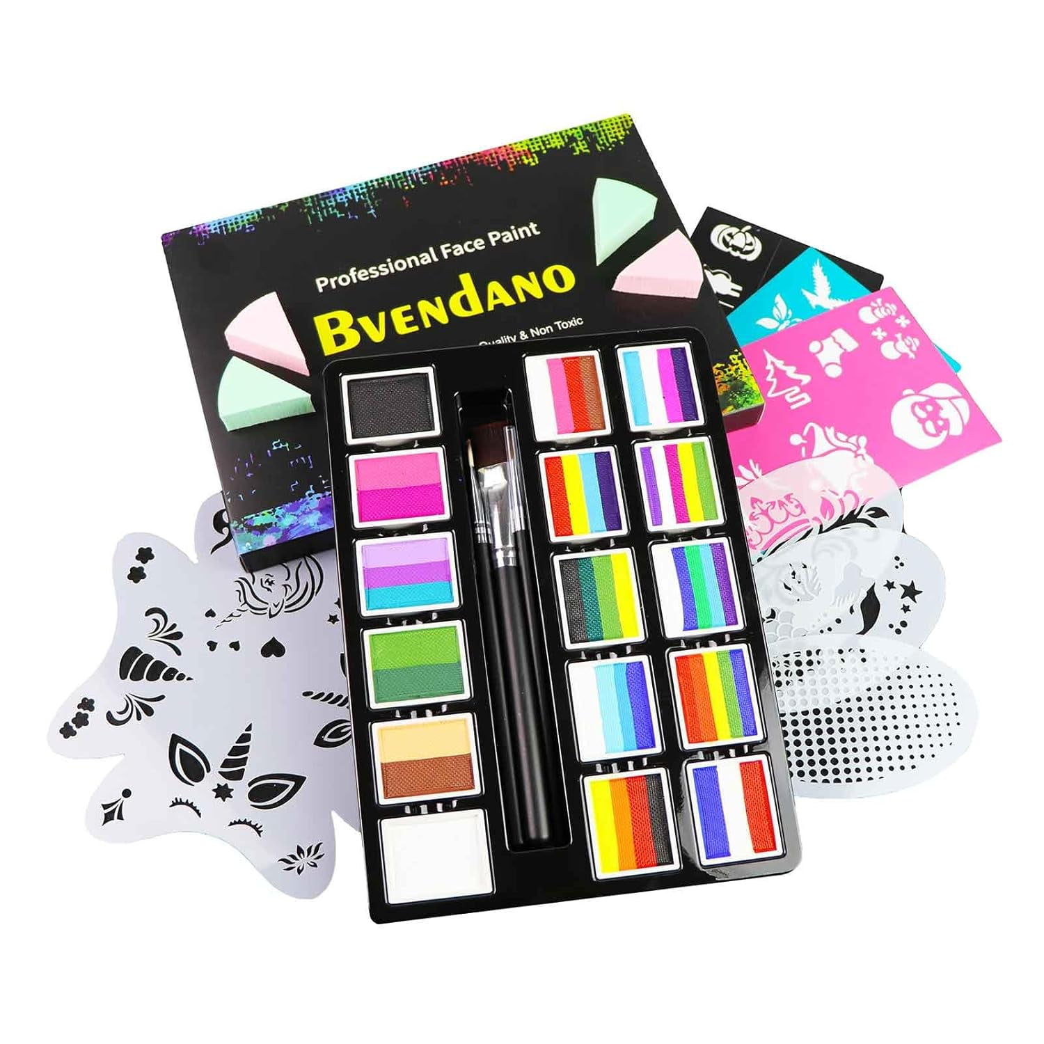 16x10 gm Face Paint Professional Face Painting Kit for Kids Adults with ...