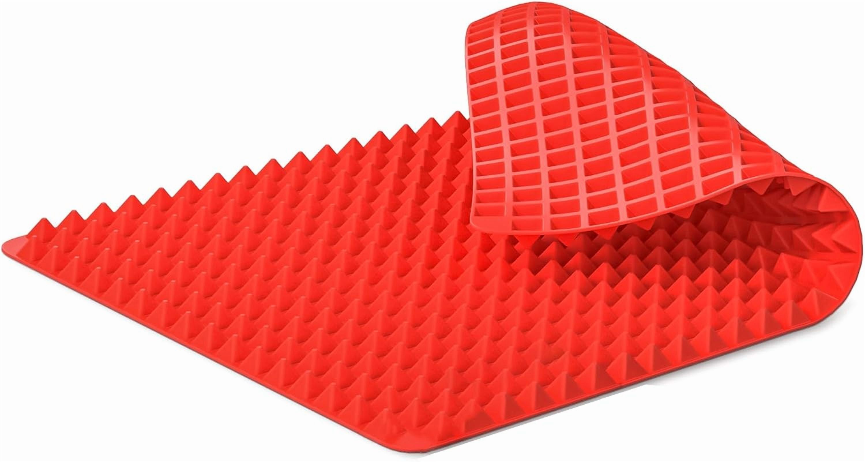 16x11.42" Non-Slip Red Pyramid Baking Mat - Easy to Clean Pyramid Pan ...