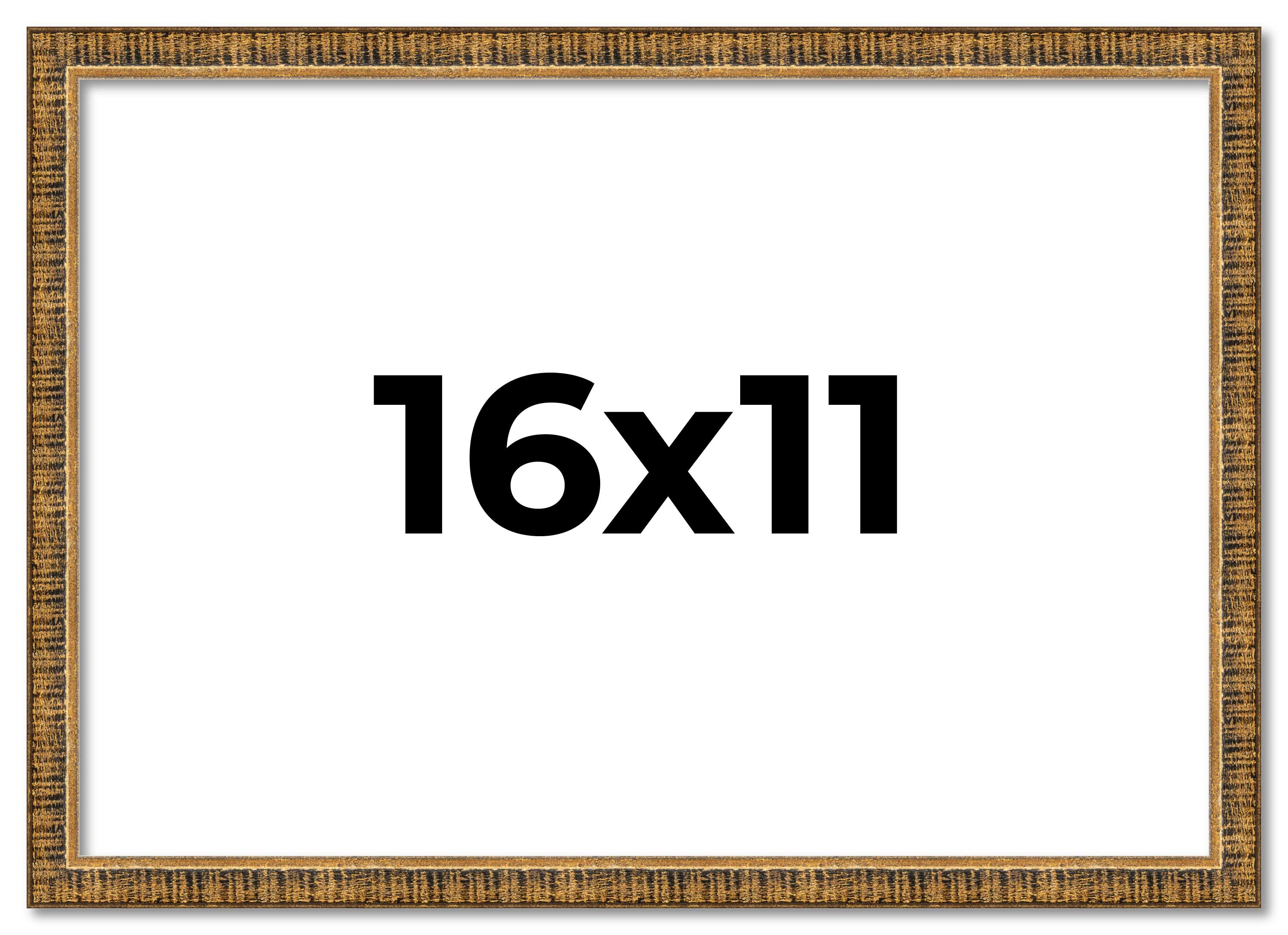 16x11 Frame Gold Picture Frame - Complete Modern Photo Frame Includes ...