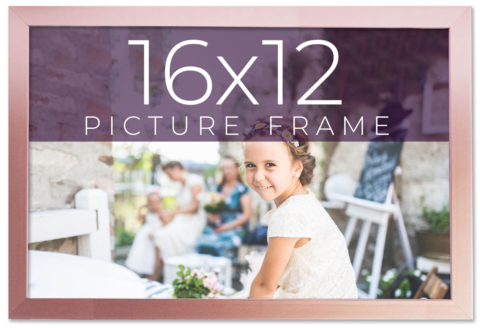 16x12 Frame Pink Real Wood Picture Frame Width 0.75 inches | Interior ...
