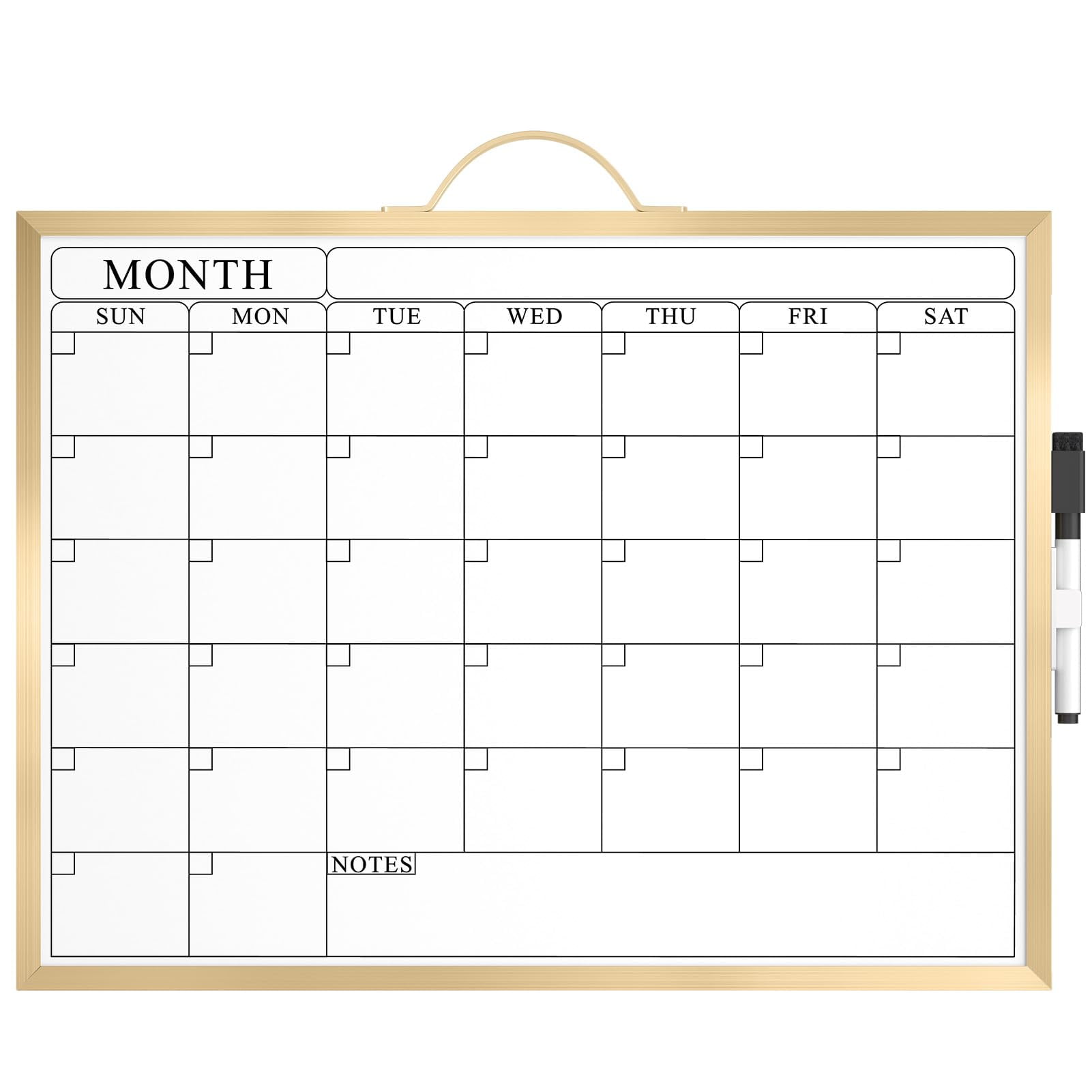 16x12 Inch Monthly Planner Whiteboard, Magnetic Dry Erase Board with ...