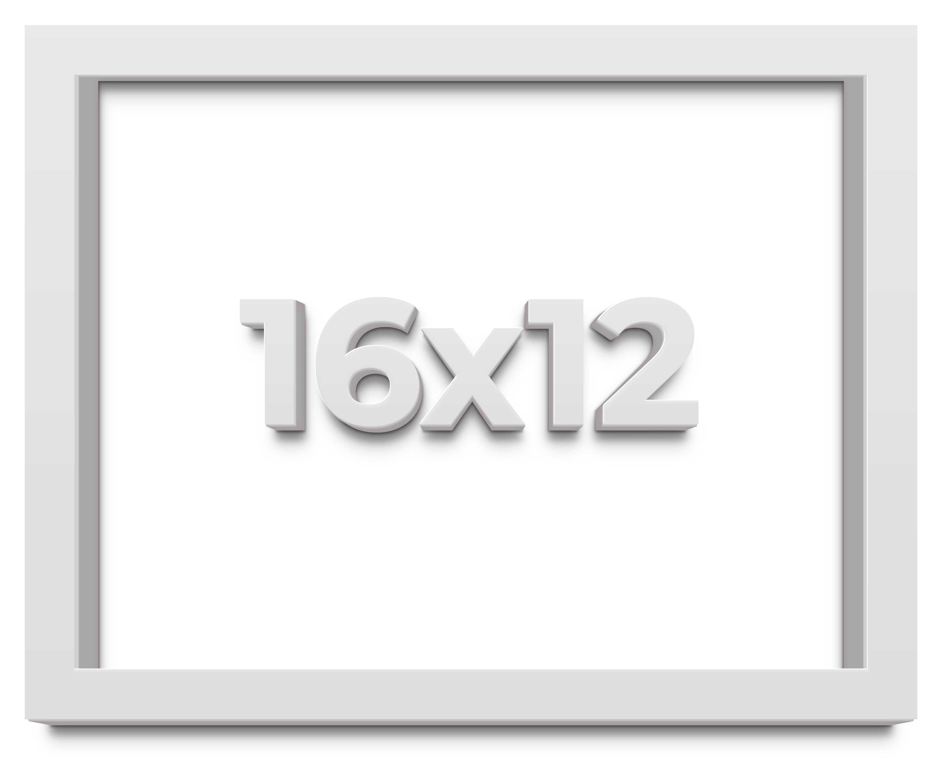 16x12 Shadow Box High Gloss White Display Frame | 1.625 Inches Deep | 1 ...